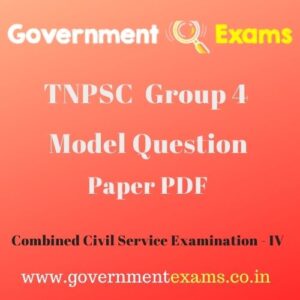 TNPSC Group 4 Model Question Papers | Answers PDF Download