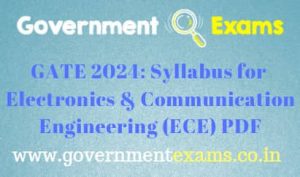 GATE ECE Syllabus 2024 Exza- Government Exams