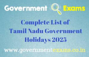 Govt holidays 2025 tamil nadu calendar Archives - Government Exams